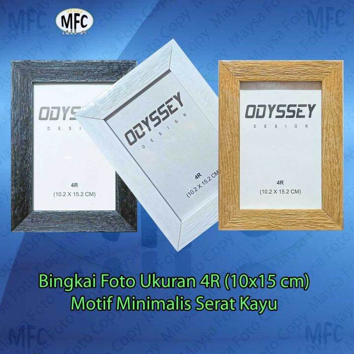 Bingkai Foto 4R (10x15 cm) Minimalis Serat Kayu Hitam,Putih,Cream ...