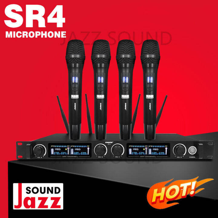 【JAZZ SOUND】 SHURE SR4 4 Channel Professional UHF Wireless Microphone ...