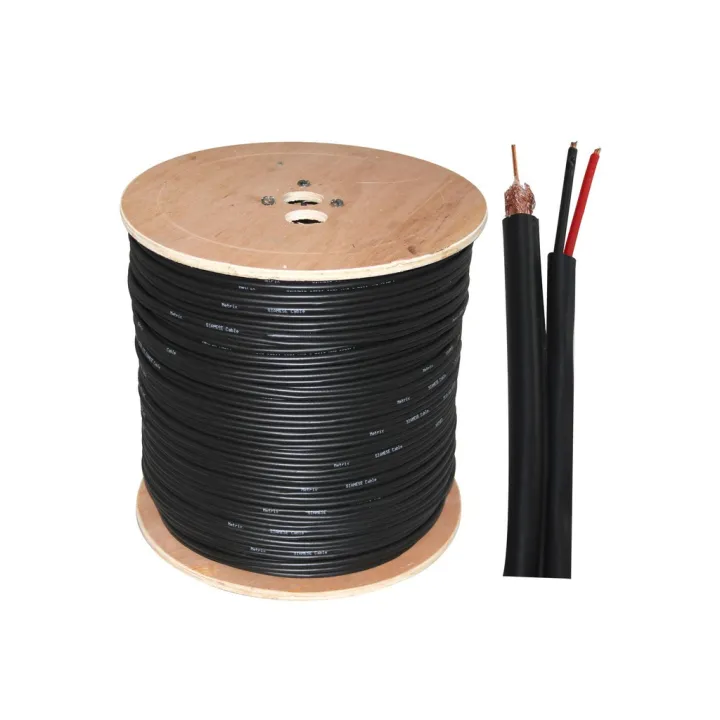 RG6 200M 300M 200 300 Meters Siamese CCTV Cable Security Surveillance ...