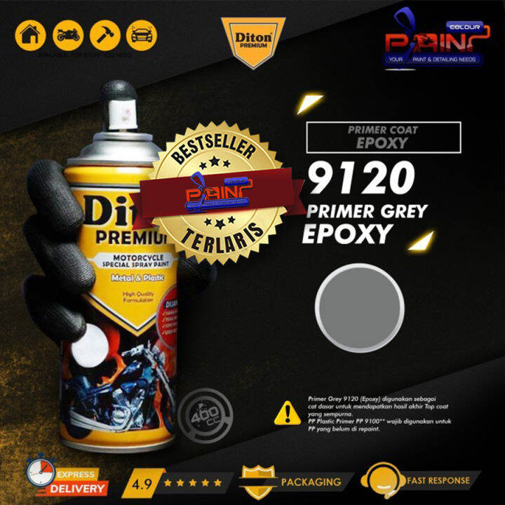 Diton PREMIUM 9120 Primer Grey Cat Semprot /Pylox/Samurai Helm/Motor ...