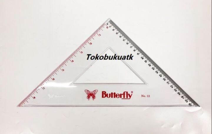 Penggaris Segitiga Butterfly No.12 | Lazada Indonesia