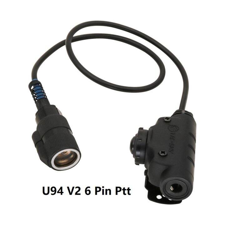 U94 V2 PTT Tactical Headset Adapter 6Pin U94 Ptt For PRC 148 152 Walkie ...
