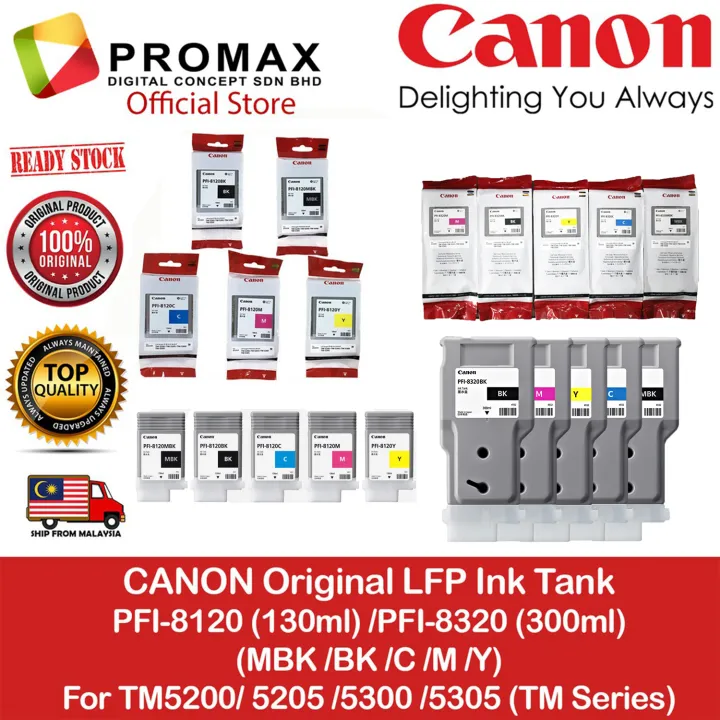 Canon Original LFP PFI-8120 / PFI-8320 ( PFI-8120MBK / PFI-8120BK / PFI-8120C / PFI-8120M / PFI ...