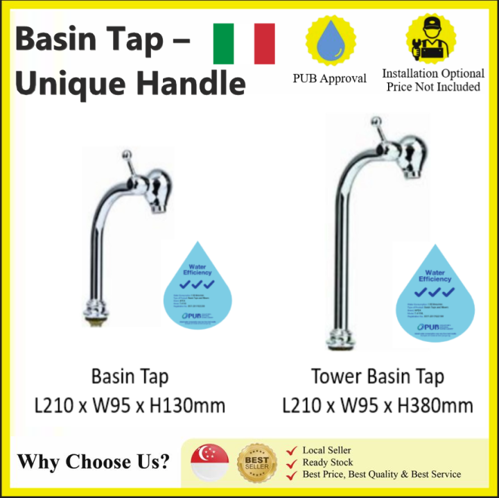 [ SG PUB Approval&AuthorizedSeller]High-Quality Basin Tap / Tower Basin ...