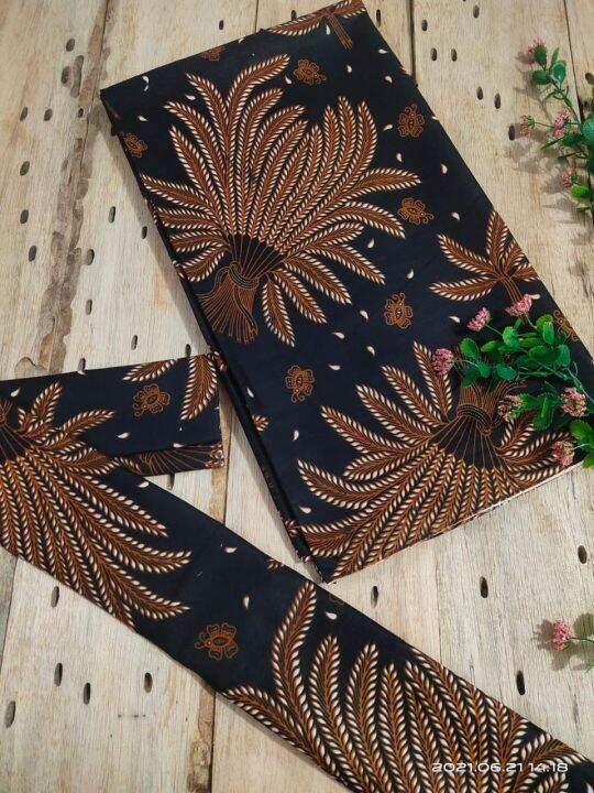 Kain Batik Printing Motif Lumbung Padi Kain Meteran Bahan Baju Batik ...