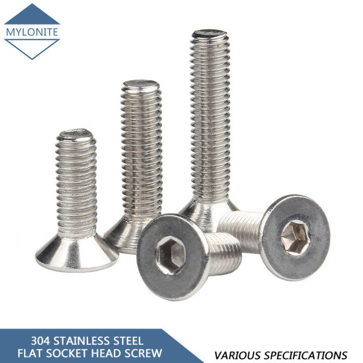 Ready Stock M6 M8 M10 Flat Head Screws Bolts Length 8mm-100mm Stainless ...