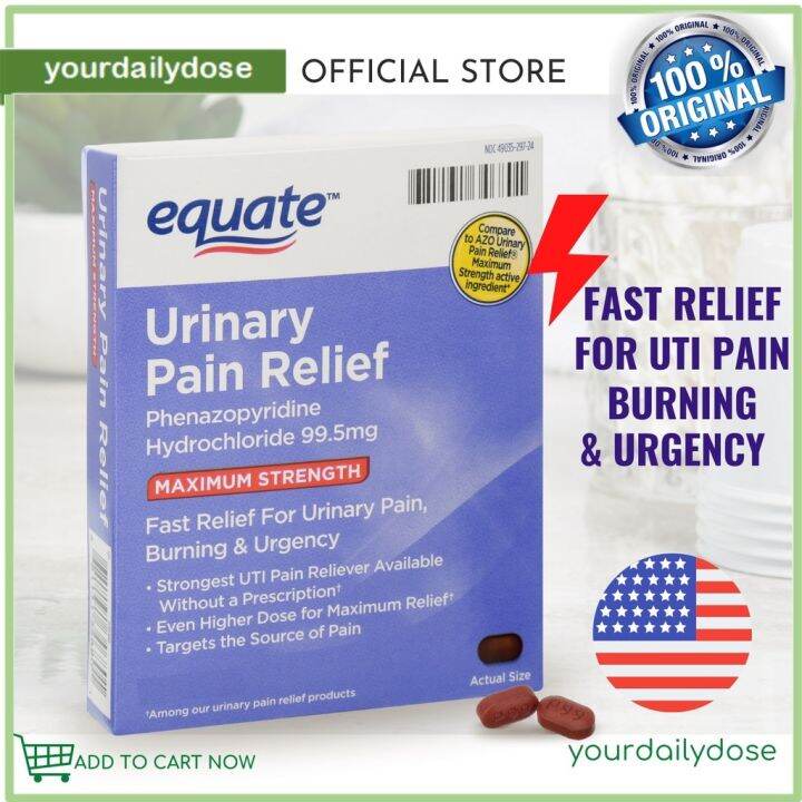 Urinary Pain Relief Tablets 99.5 mg Sold by 6 Maximum Strength UTI ...