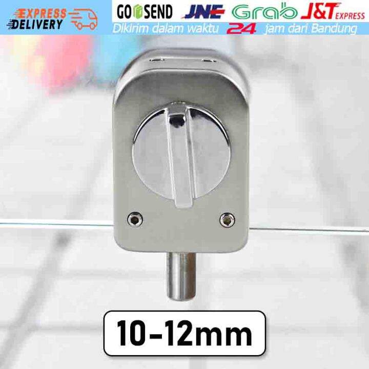 【Ready Stock】Grendel Kunci Pintu Kaca Lantai Kunci Slot Single Glass Door Lock Bolt 10-12mm ...