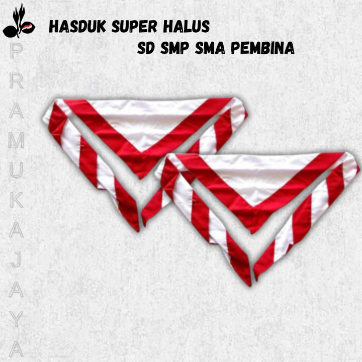 Hasduk Pramuka / Kacu Pramuka Merah Putih SD/SMP/SMA/JUMBO Bahan Super ...