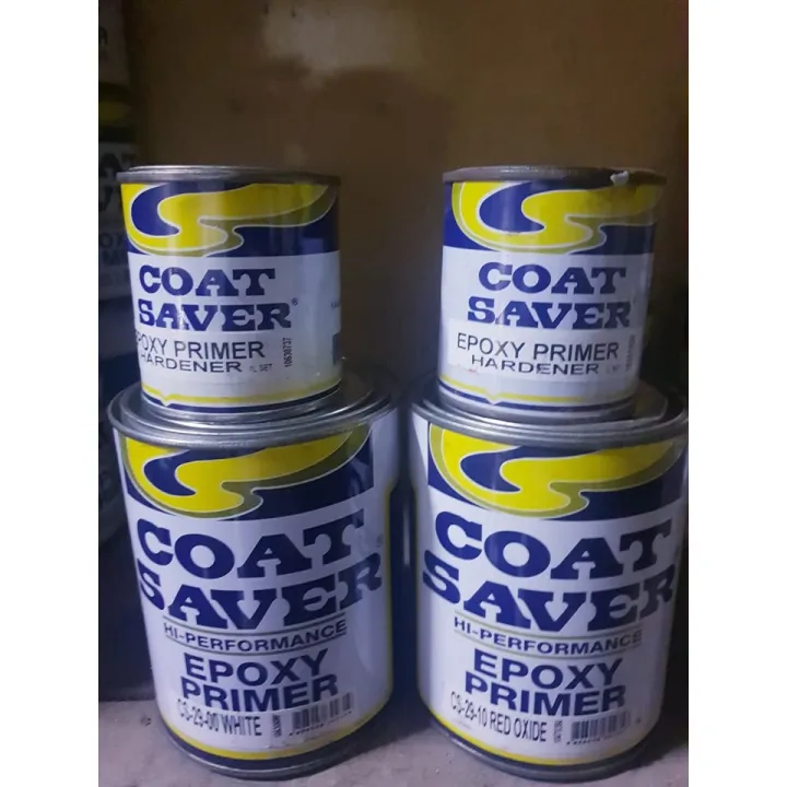 Hot Sale🔥 Coat Saver Epoxy Primer White/Red Oxide LITER for metal ...