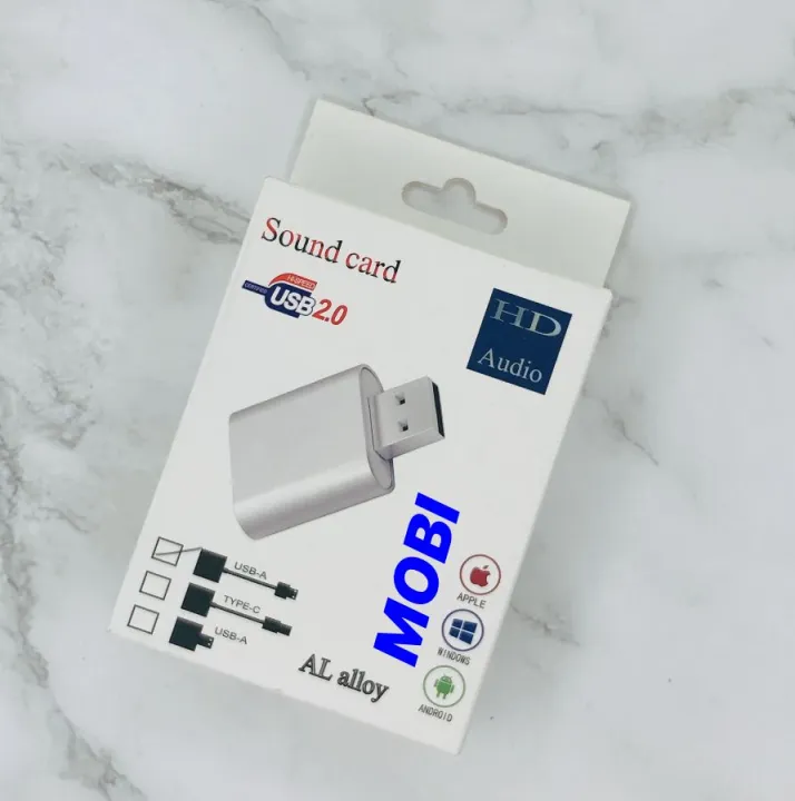 USB-A/USB/Type C/Type-C Sound Card Universal 3.5mm Stereo and Mic Audio ...