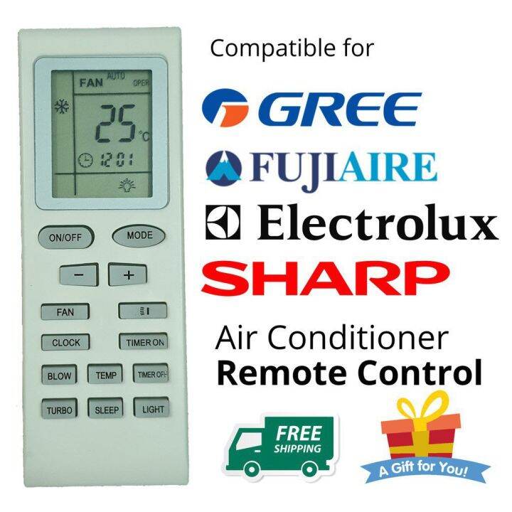 Aircond remote control Gree sharp fujiaire Electrolux pensonic yb1fa ...