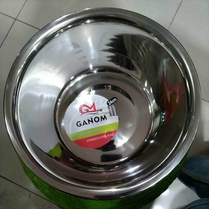 Baskom Stainless / Mixing Bowl GANOM 24CM | Lazada Indonesia