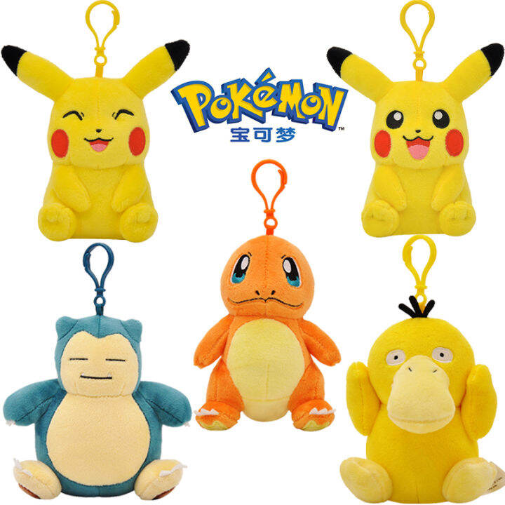 Genuine Pokémon Doll Pendant Psyduck Pikachu Snorlax Doll and Bag ...