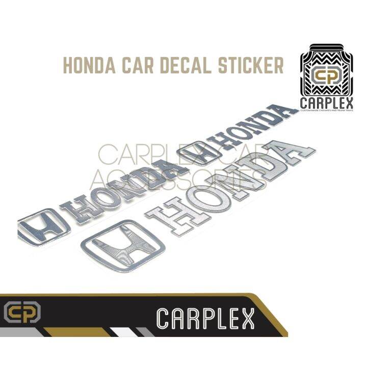 Honda Decal Sticker MATTE CHROME DECAL STICKER Personalized Logo ...