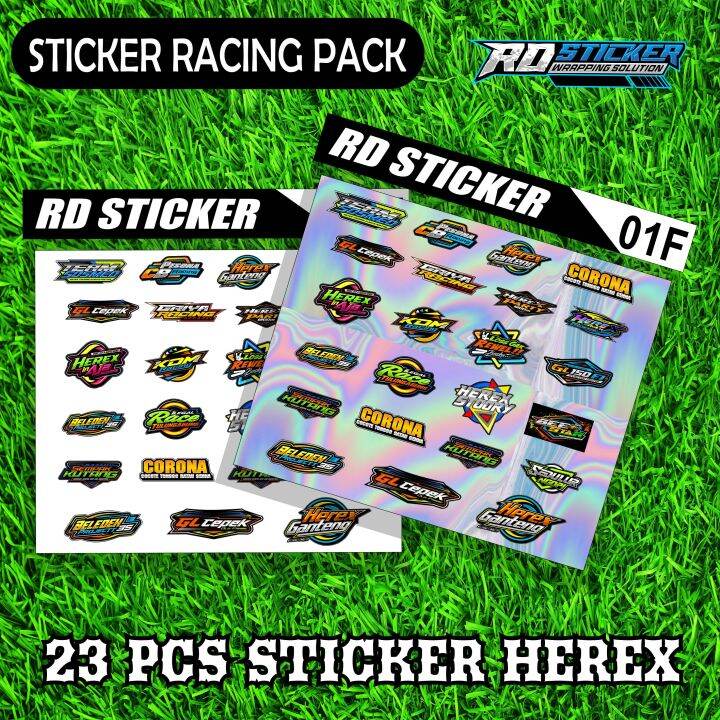 01F STICKER PACK KATA KATA STIKER PACK HEREX RACING STICKER POTONGAN ...