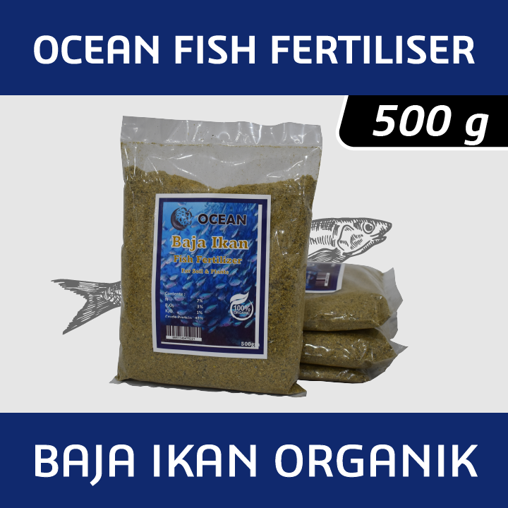 [500g] Ocean Baja Ikan 100% Organik Fish-Based Fertilizer / Baja ...