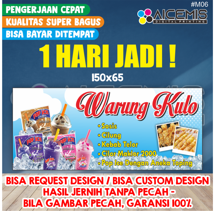 Spanduk Makanan / Spanduk Banner Jualan / Spanduk Ulang Tahun / Spanduk ...