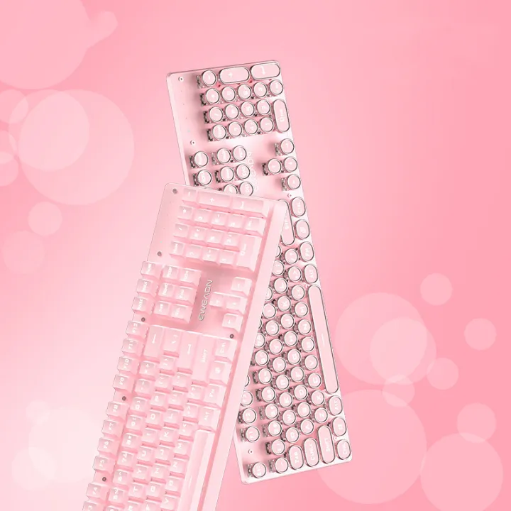 2.4G Wireless Mechanical Keyboard 104 PBT Keycaps Wired Bluetooth ...