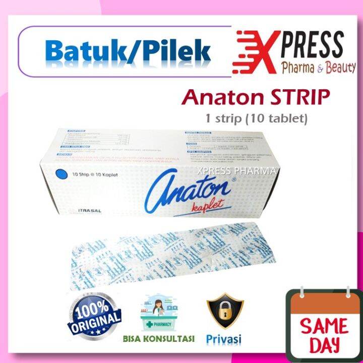 ⚡XPRESS⚡ Anaton STRIP Obat Batuk Pilek Flu Demam Pusing Tablet Anatton ...