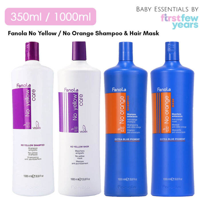 Fanola No Yellow No Orange Shampoo And Hair Mask 350ml 1000ml For