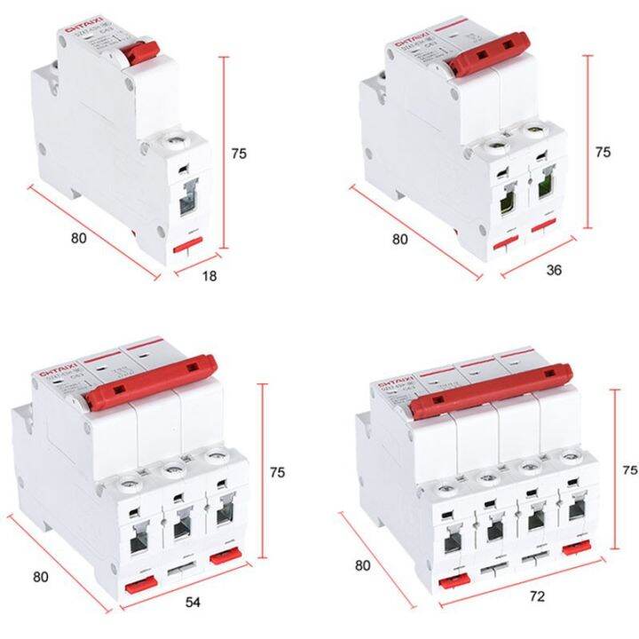 DZ47 1 Phase 2 Pole 3P 4P Mini Circuit Breaker C20A 6A 16A 15A 20A 25A ...