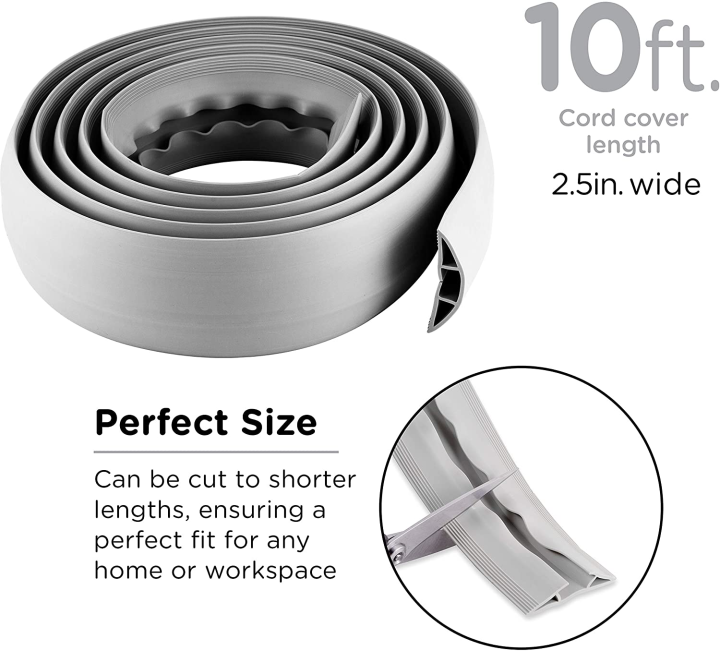 5M Floor Cover Cord Cable Protector Wire Protection Sleeve Rubber Cover ...