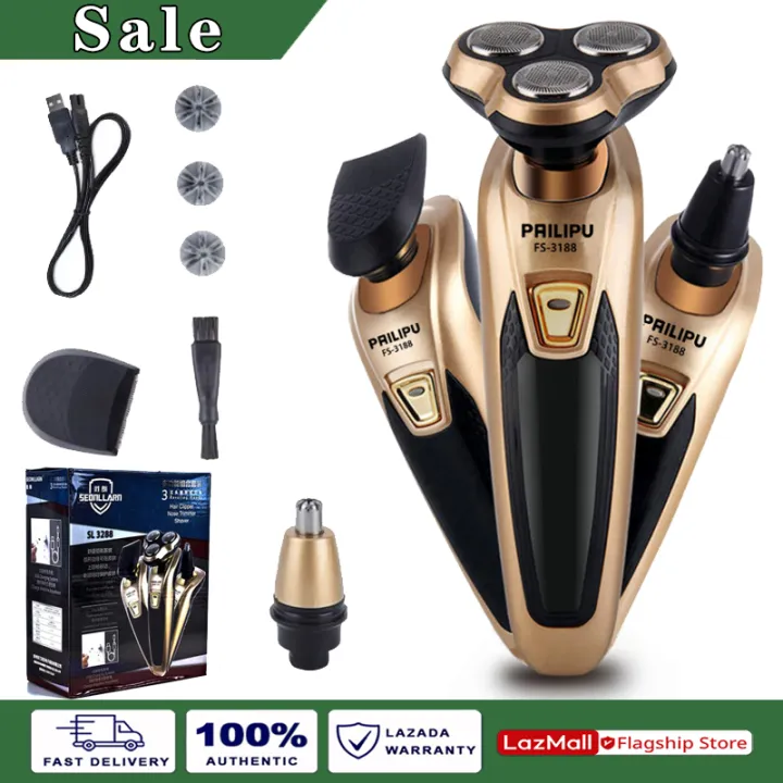 LINGKE Professional 3 in 1 Electric Shaver Razors shaving Beard Hair ...