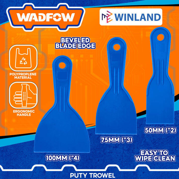 Wadfow by Winland 3 in 1 Putty Trowel Set Polypropylene Material ...
