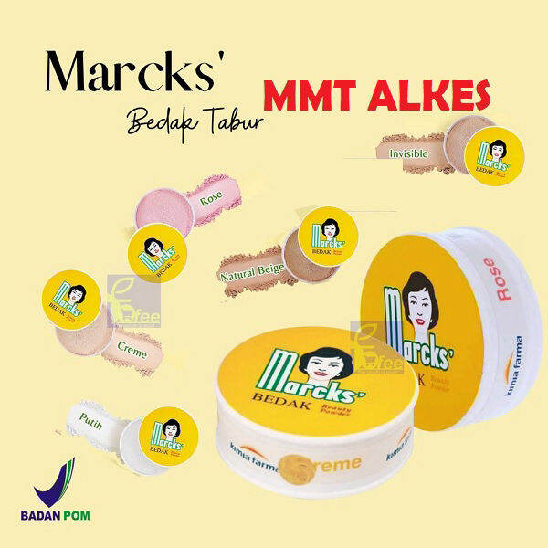 BEDAK MARCKS BEAUTY POWDER CLASSIC 40gr ALL VARIANT, JENIS NATURAL ...