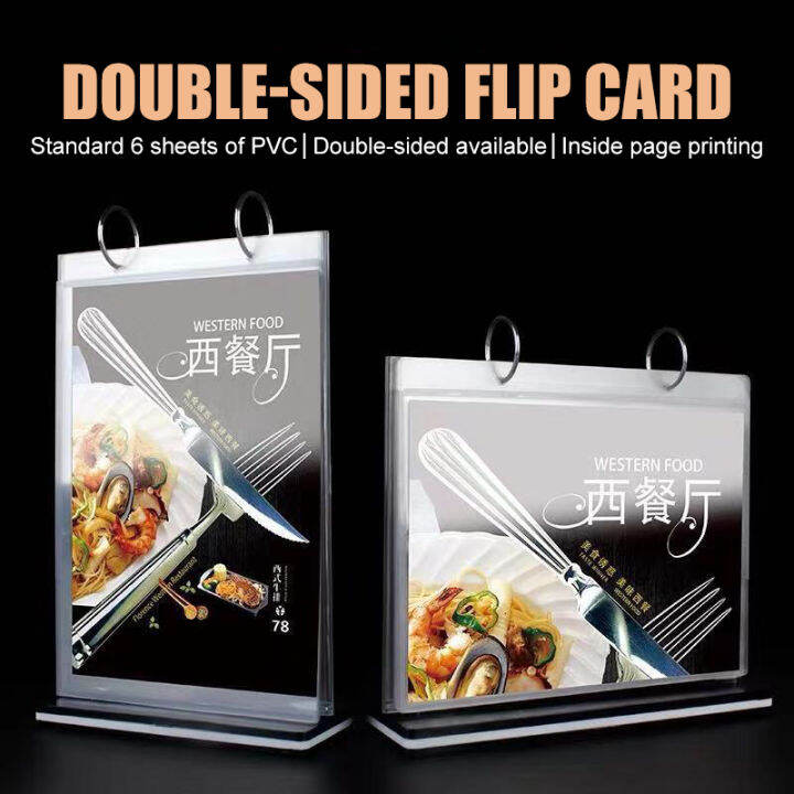 Sign Holder Clear Table Menu Display Stand Desktop Display Stand Paper ...