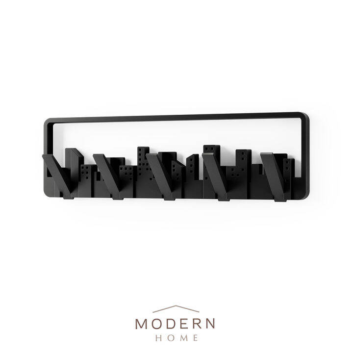 UMBRA Skyline Multi-Hook Coat Rack, Black / Coat Rack / Clothing Rack ...