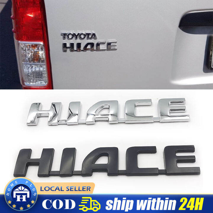 【Local Delivery】 HIACE ABS Plastic Chrome Car Stickers Logo Hiace Rear ...