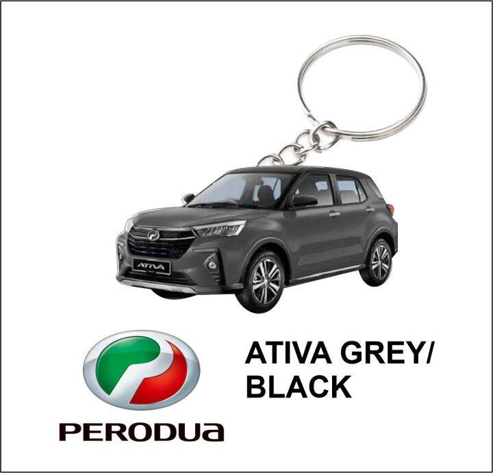 perodua ativa grey/black keychain | Lazada