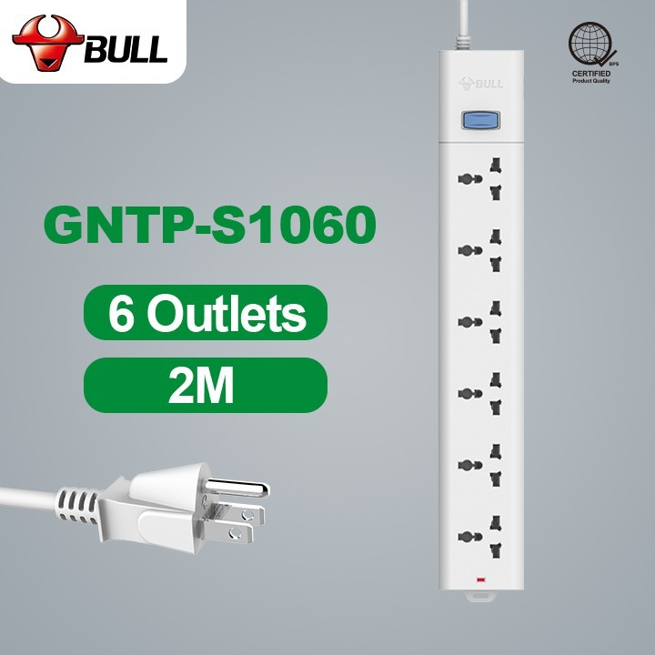 Bull Extension Socket S1060-20 2 Meter 6 Outlets | Lazada PH