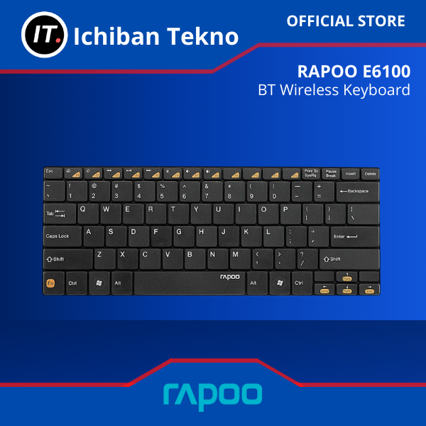 Rapoo E6100 BT 2.4G Keyboard UltraSlim Windows or Mac OS, iPad with Bluetooth, Android 3.0 and ...