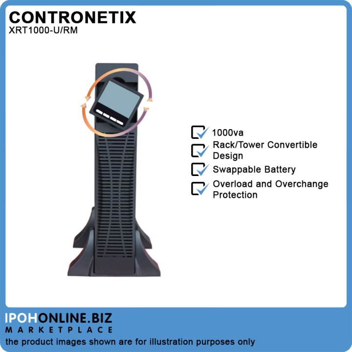 Contronetix XRT1000-U/RM 1KVA Rack Tower LCD Online UPS | Lazada