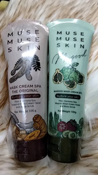 เซ็ตคู่ MUSE MUSE SKIN Mask cream spa The Original สูตรมะขาม 1 หลอด ...