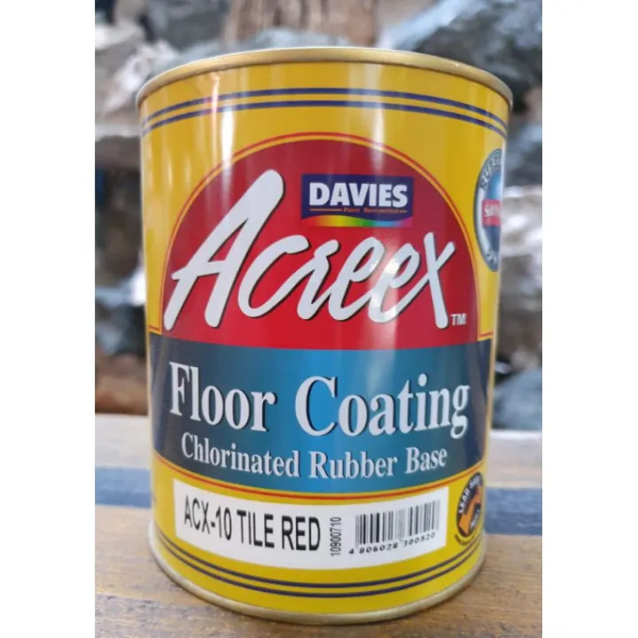 Acreex Floor Coating ACX-10 Tile Red 1L Davies Chlorinated Rubber Base ...