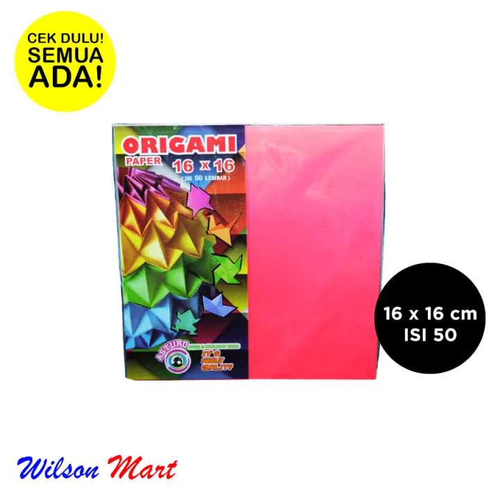 KERTAS ORIGAMI PAPER ASTURO UKURAN 16 X 16 CM ISI 50 LEMBAR | Lazada Indonesia