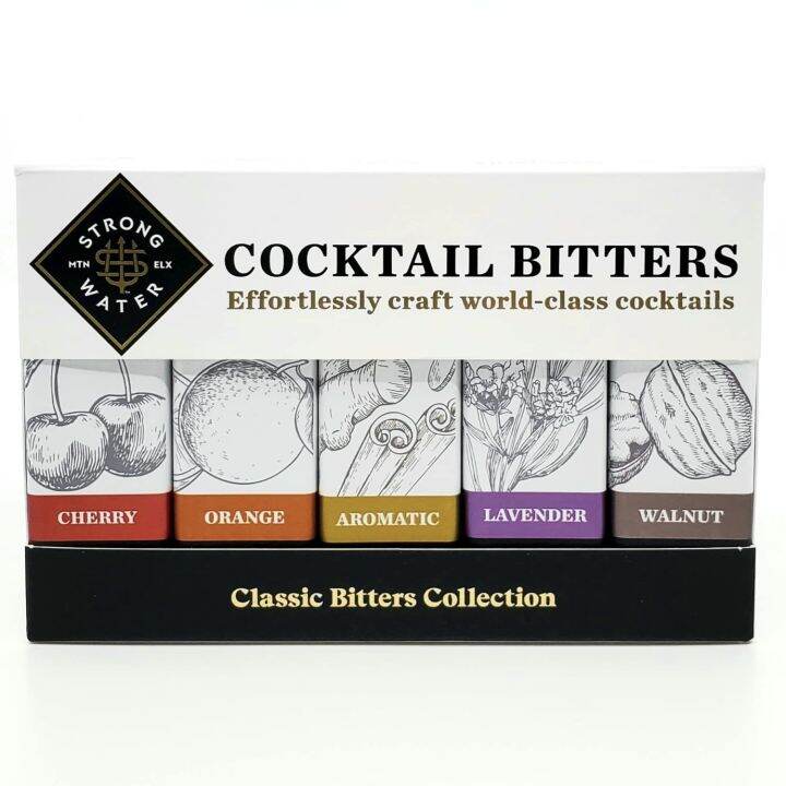 Strongwater Cocktail Bitters Collection - 5 Bitters for Old Fashioned ...