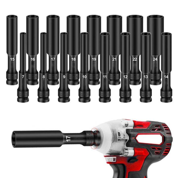 1/2 Drive Impact Wrench Socket Set Deep Socket Wrench Adaptor Sucket Wrench Spanner Converter ...