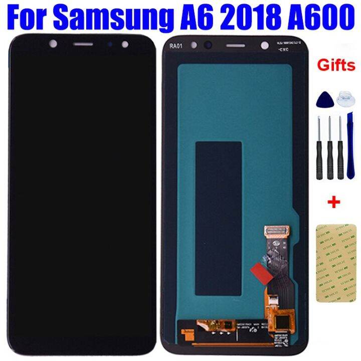 จอแอลซีดีเหมาะสำหรับ Samsung Galaxy A6 2018 A600 A600F A600FN แอลซีดี ...