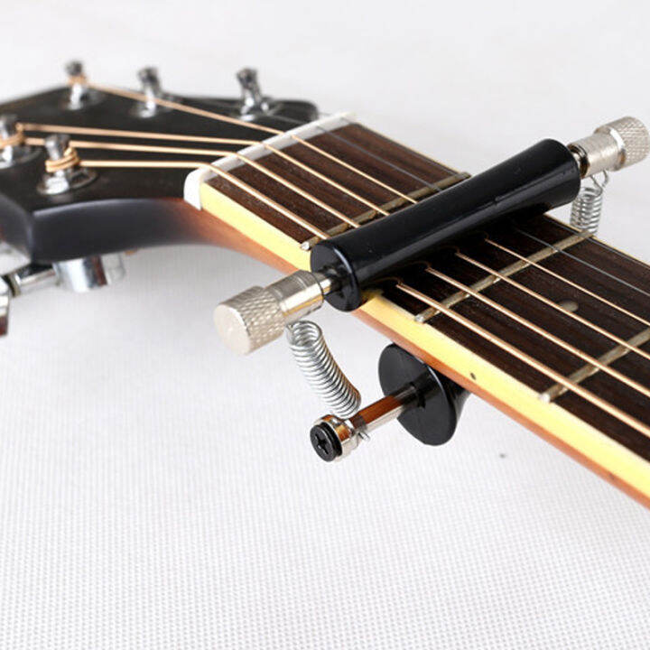 New Rolling Adjustable Guitar Capo Rubber and Stainless Steel Sliding ...