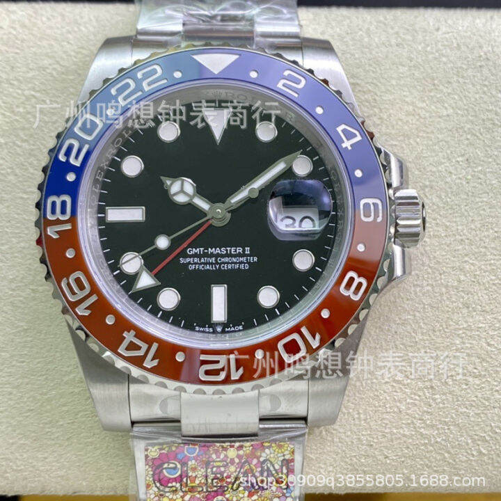 CLEAN Watch Head C Factory Coke Ring Green GMT, 3285 Niche Men's Watch ...