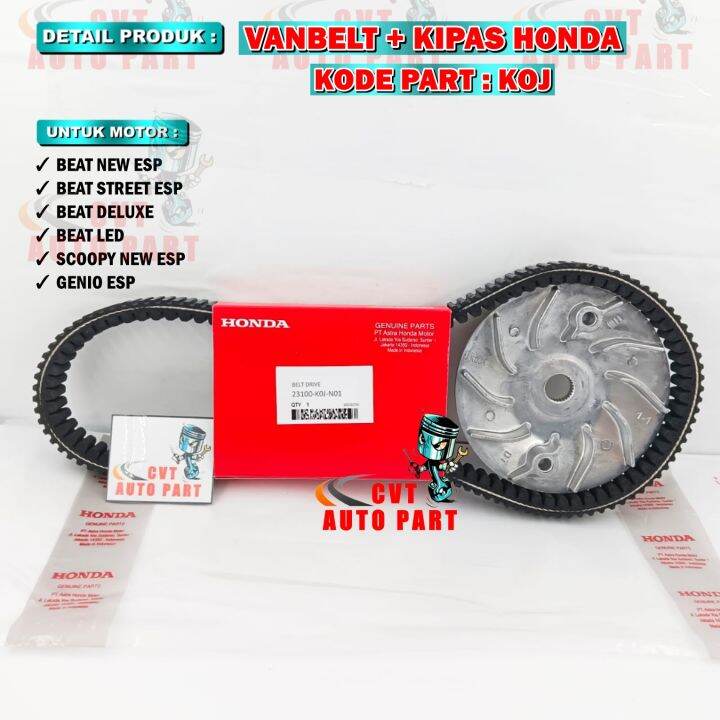 Vanbelt Set Kipas Honda Genio,Beat New,Beat Street Esp,Beat Deluxe,Scoopy New Esp 2020-2022 Kode ...