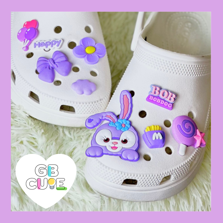 ตัวติดรองเท้า Crocs Jibbitz ลาย Bunny สีม่วง 1 เซ็ท จำนวน 9 ชิ้น สินค้า ...