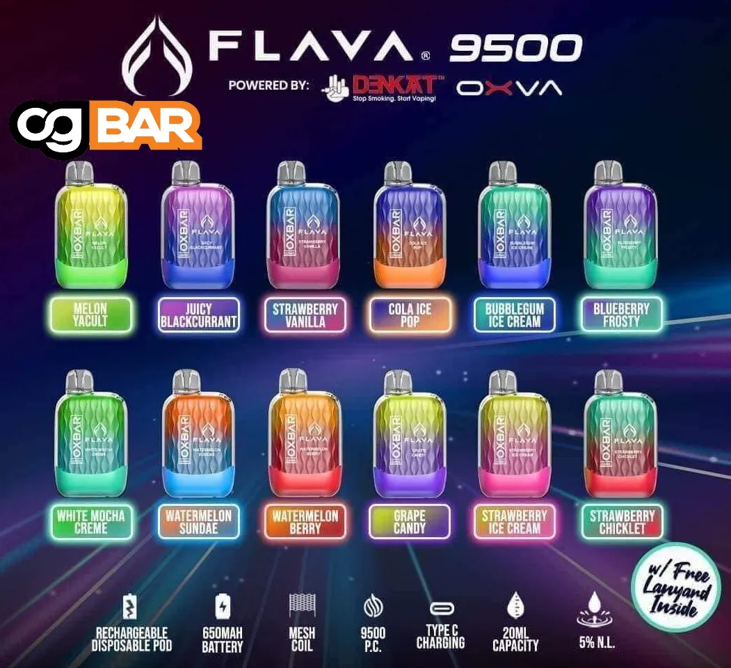 FLAVA x OXBAR 9500 Puffs 5% Disposable (FREE LANYARD)Rechargeable ...