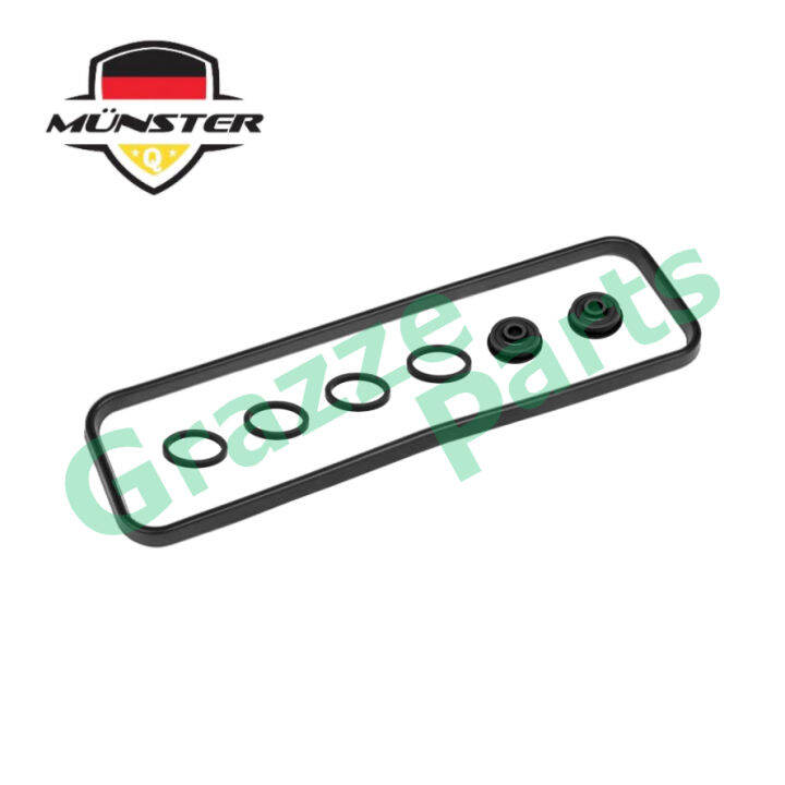 (7pc) Münster Valve Cover Gasket + Spark Plug Seal + Bush for Toyota ...