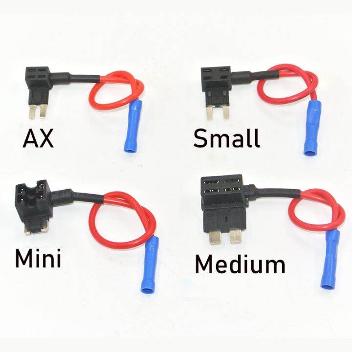 12V Mini Small Medium AX Size Car Fuse Holder Add a circuit TAP Adapter ...